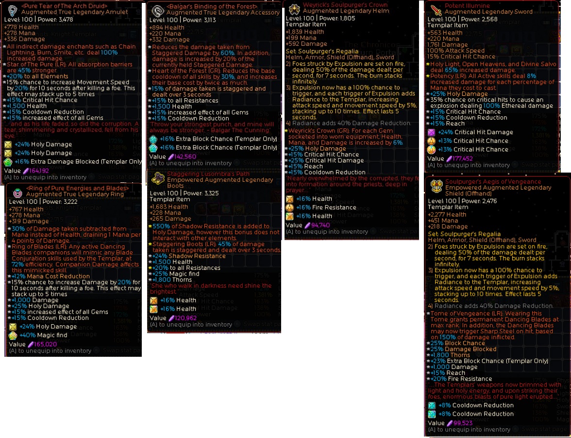 Best Chronicon Templar Build - SlashingCreeps