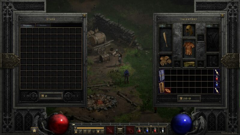 Diablo 2 Resurrected interface NPC menu - SlashingCreeps