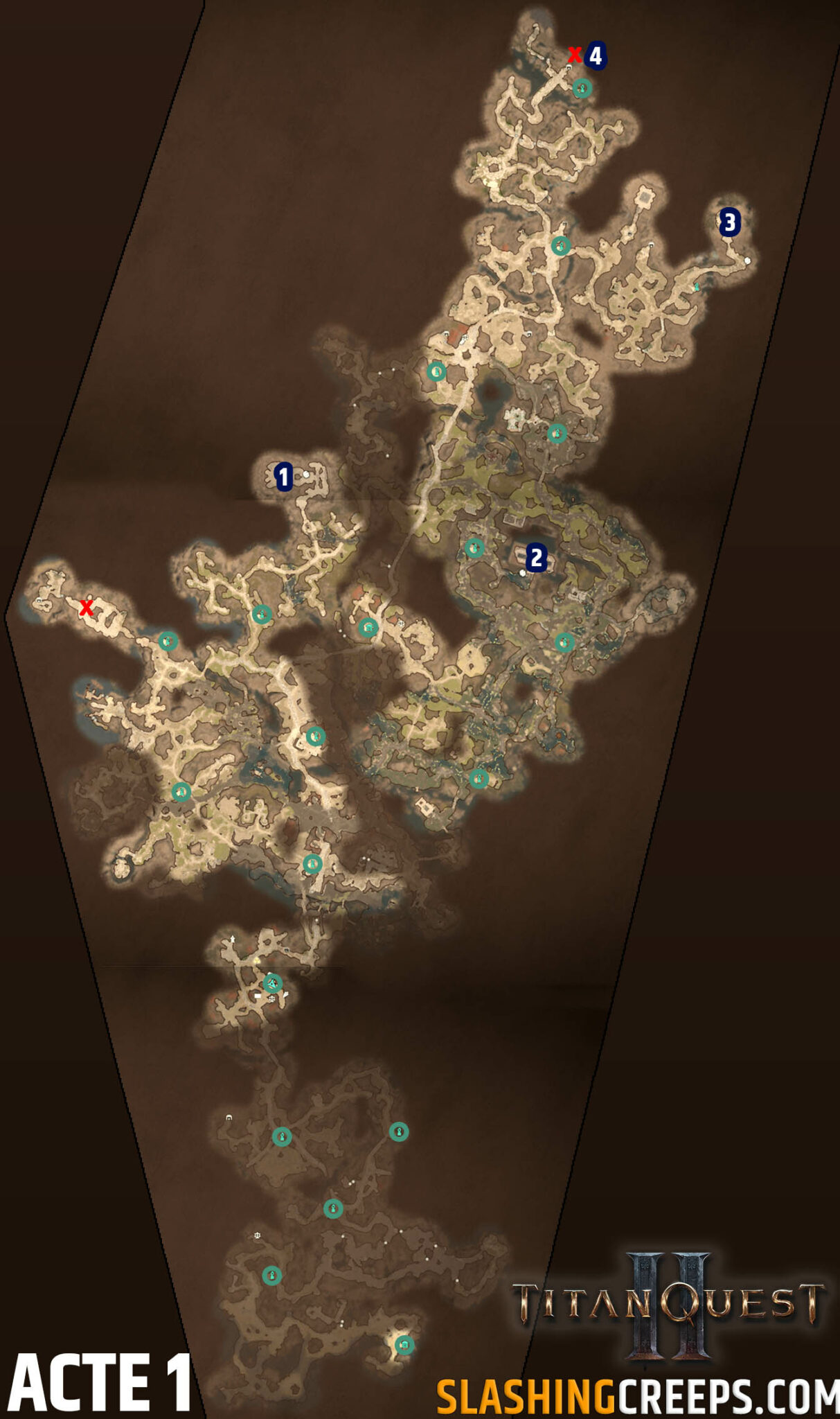 Titan Quest 1 Act 2 Map - SlashingCreeps